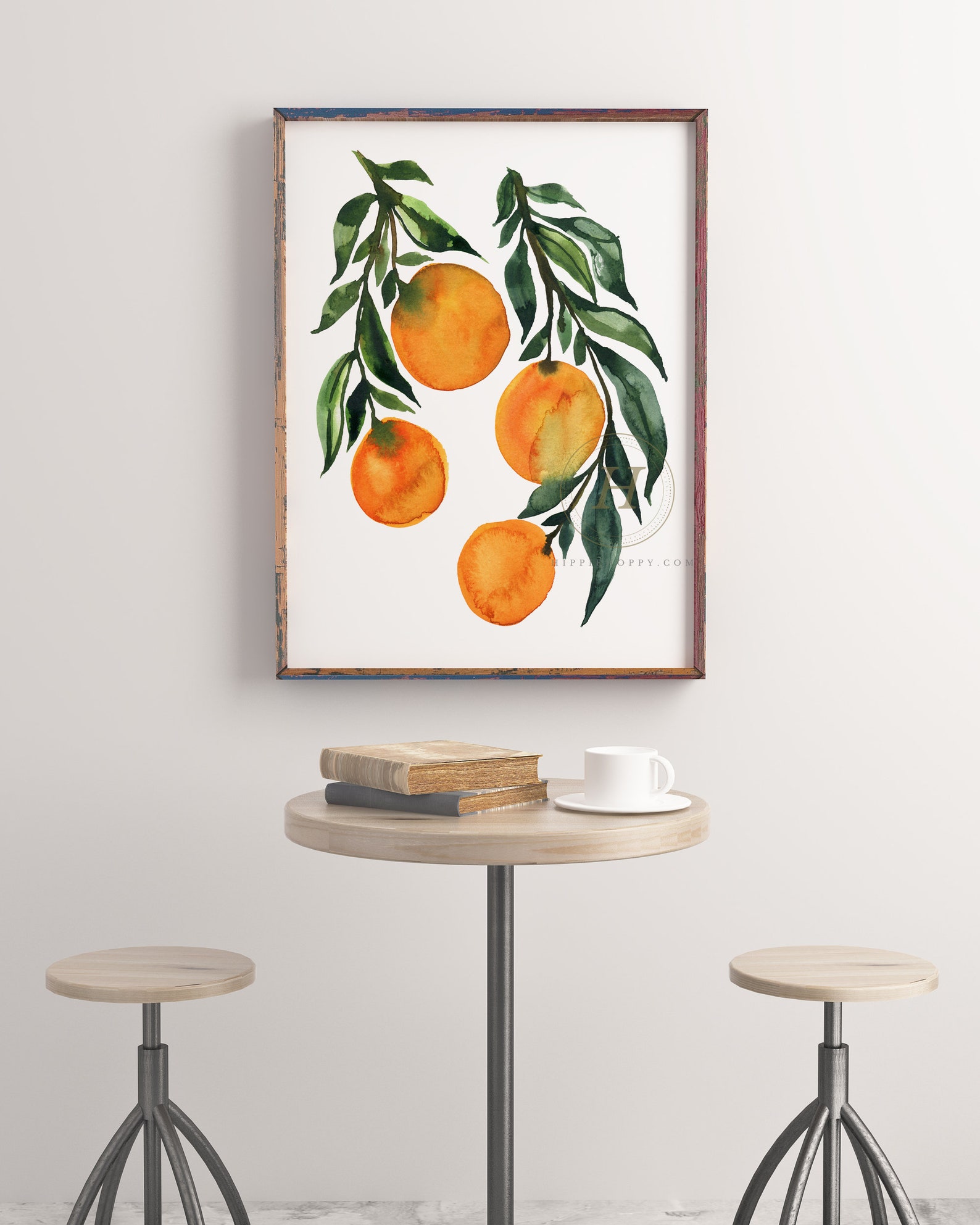 Orange Tree Watercolor Print - Etsy