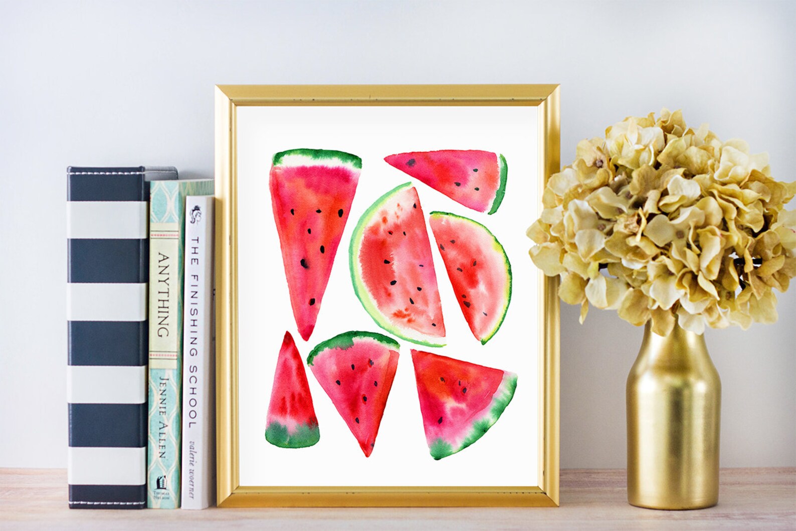Watermelon Watercolor Print - Etsy