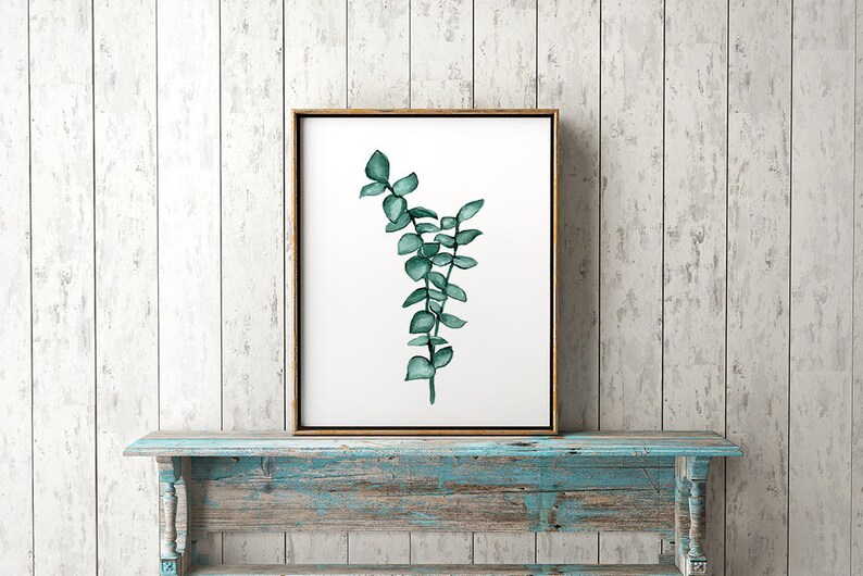 Eucalyptus Watercolor Print - Etsy