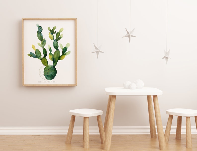 Cactus Watercolor Print - Etsy