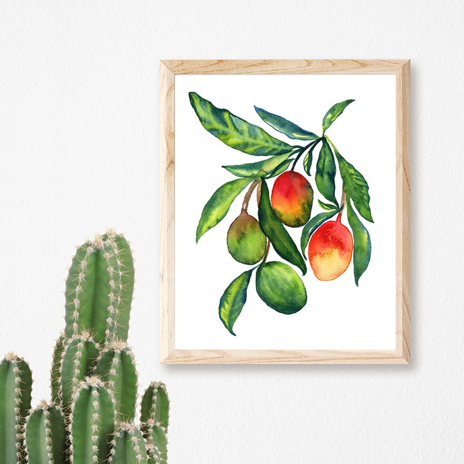 Mango Watercolor Print | Etsy