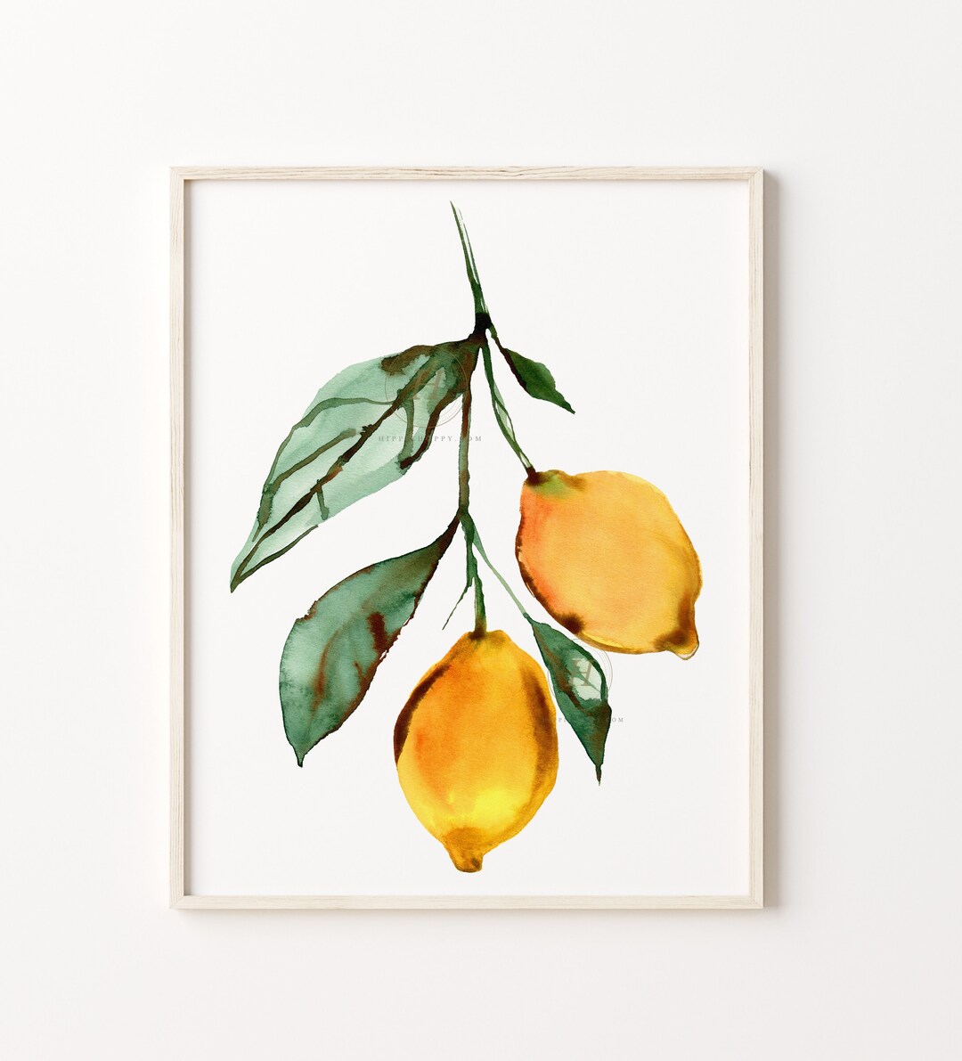 Lemon Print, Citrus Watercolor Painting - Etsy