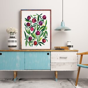 Blueberry and Cherry Prints Set of 2 - Etsy