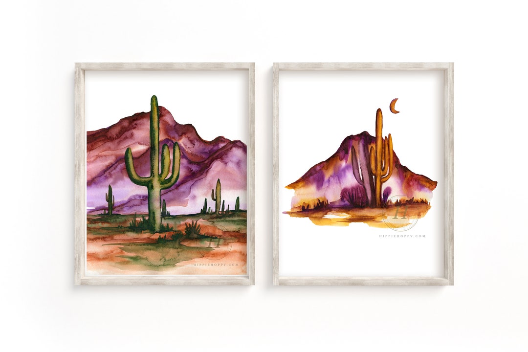 Desert Art Prints Set of 2 - Etsy