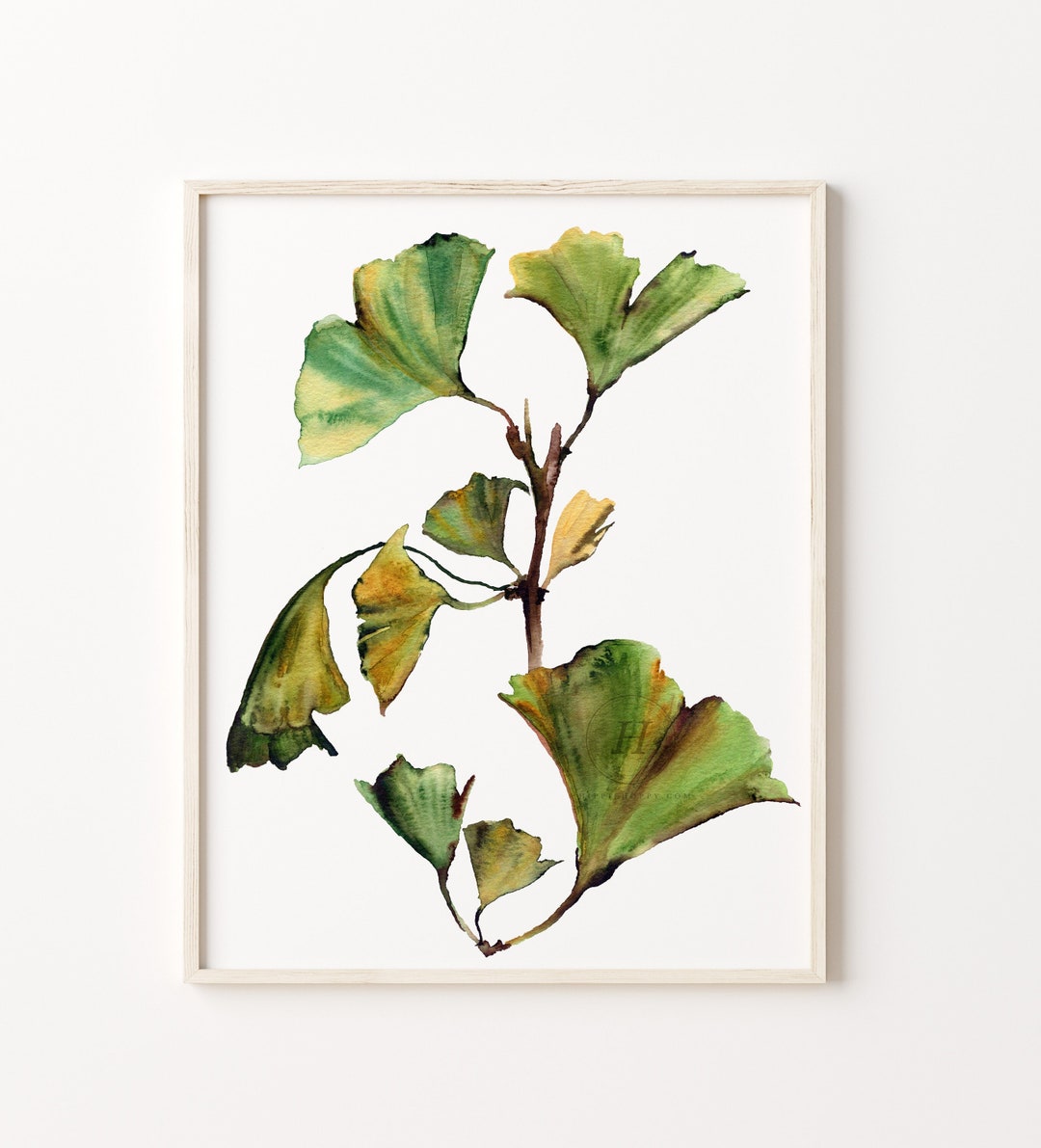 GINKGO Watercolor Print by Crystal Cortez - Etsy