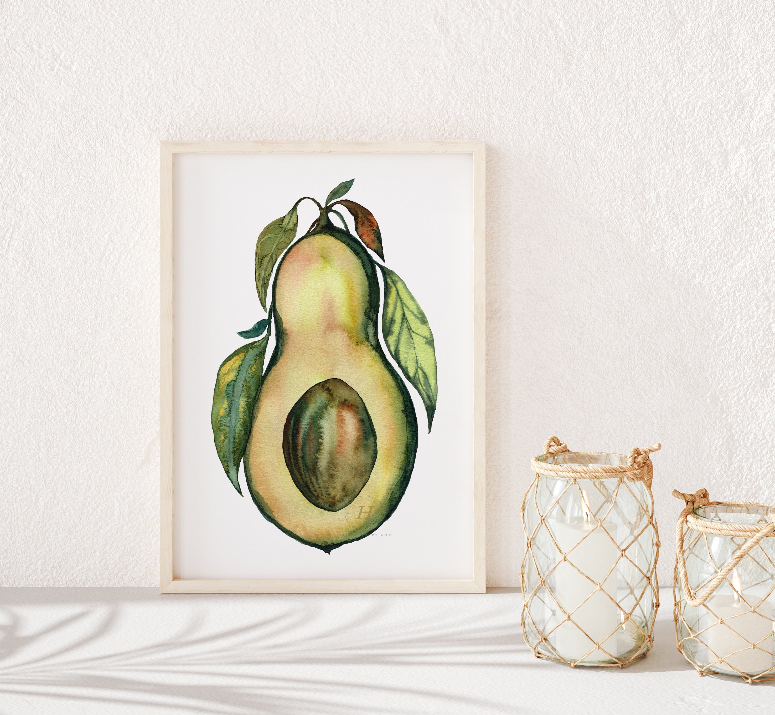 Avocado Art Print Kitchen Decor by Hippiehoppy - Etsy