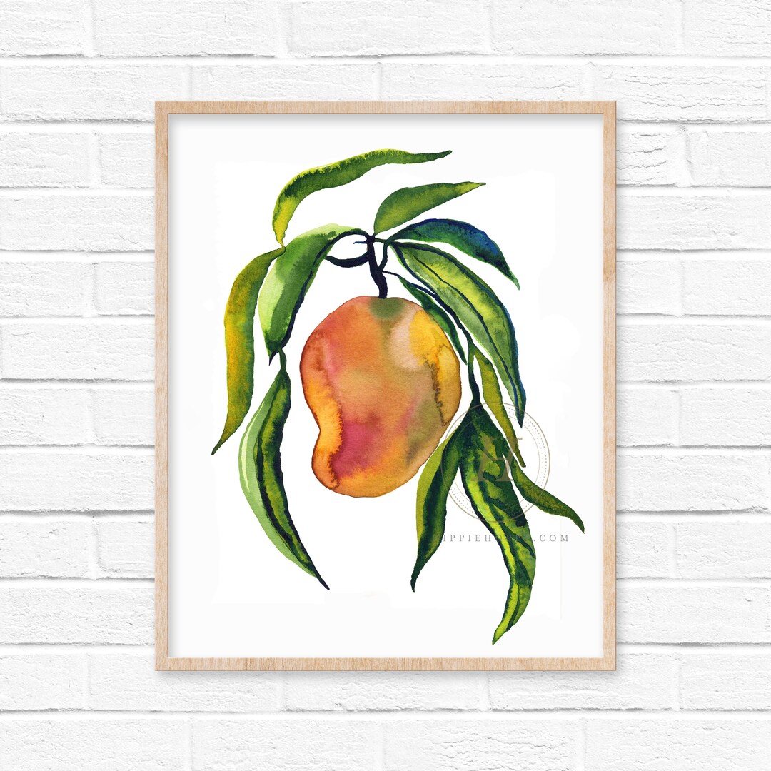 Mango Watercolor Print - Etsy