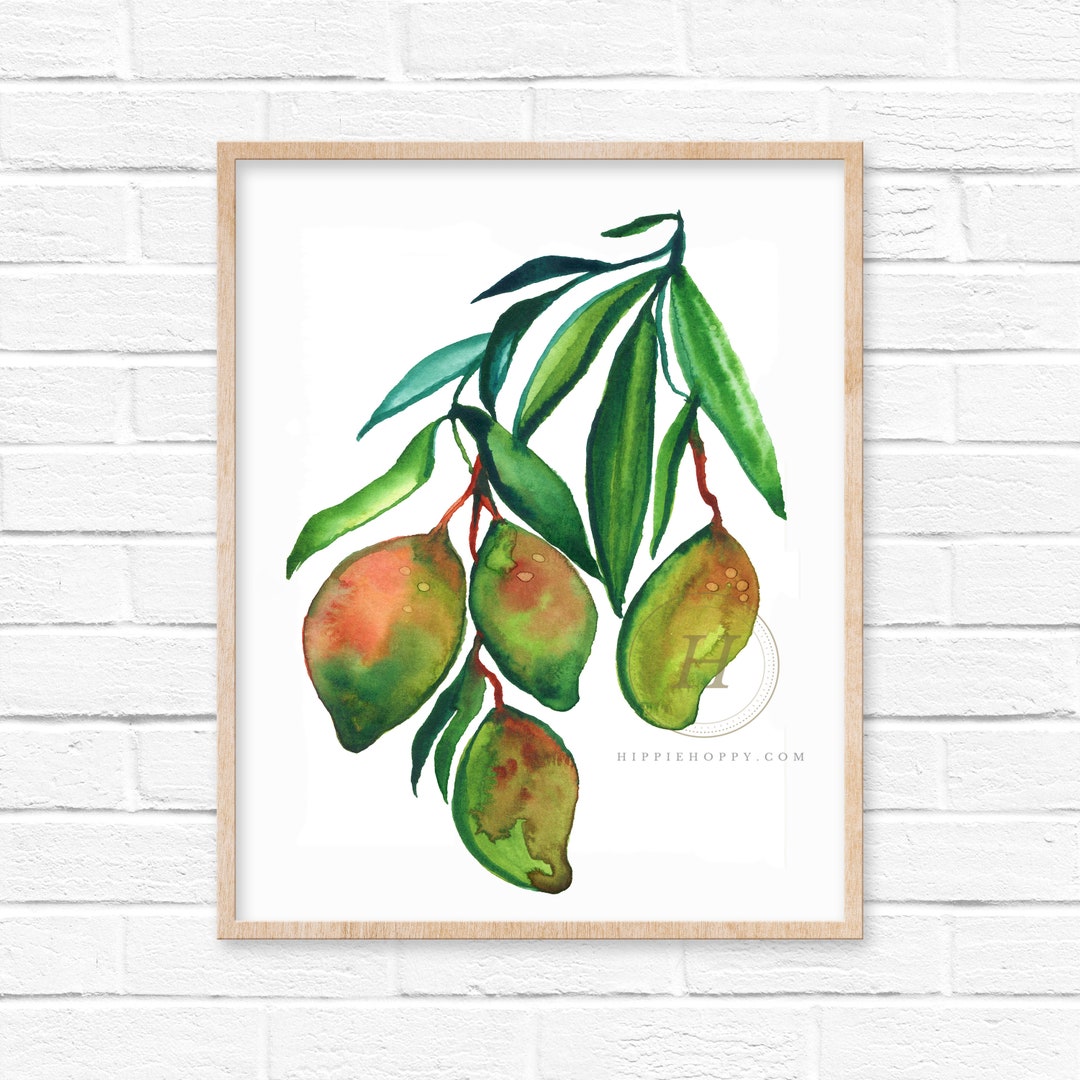 Mango Tree Watercolor Print - Etsy