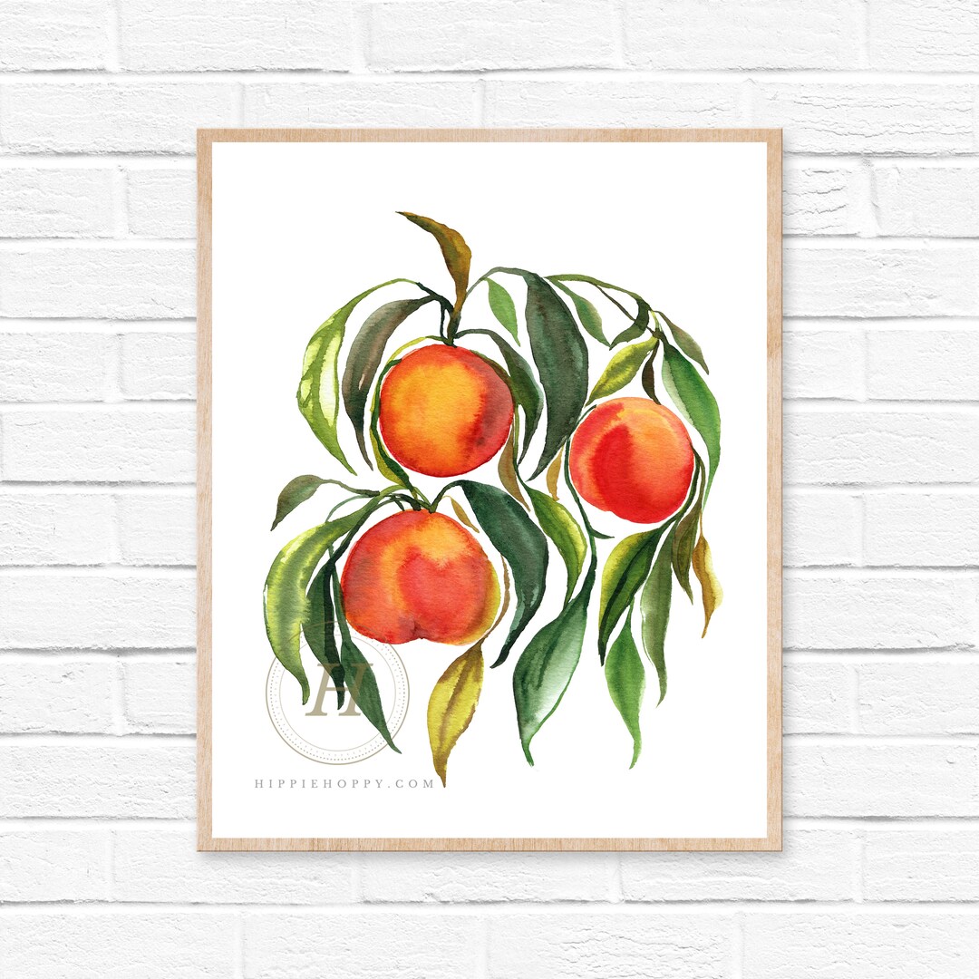 Peaches Prints Watercolor Peach - Etsy