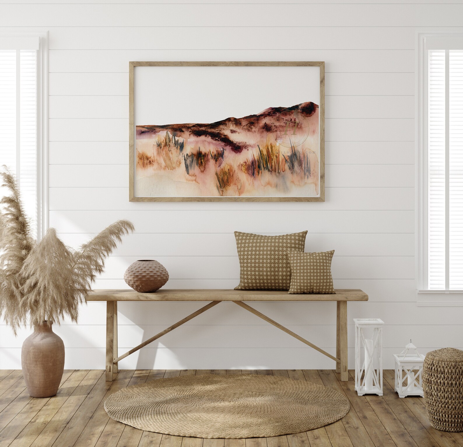 Landscape Art Print Neutral Landscape Abstract Watercolor | Etsy