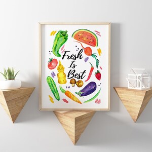 Watercolor Food Print - Etsy