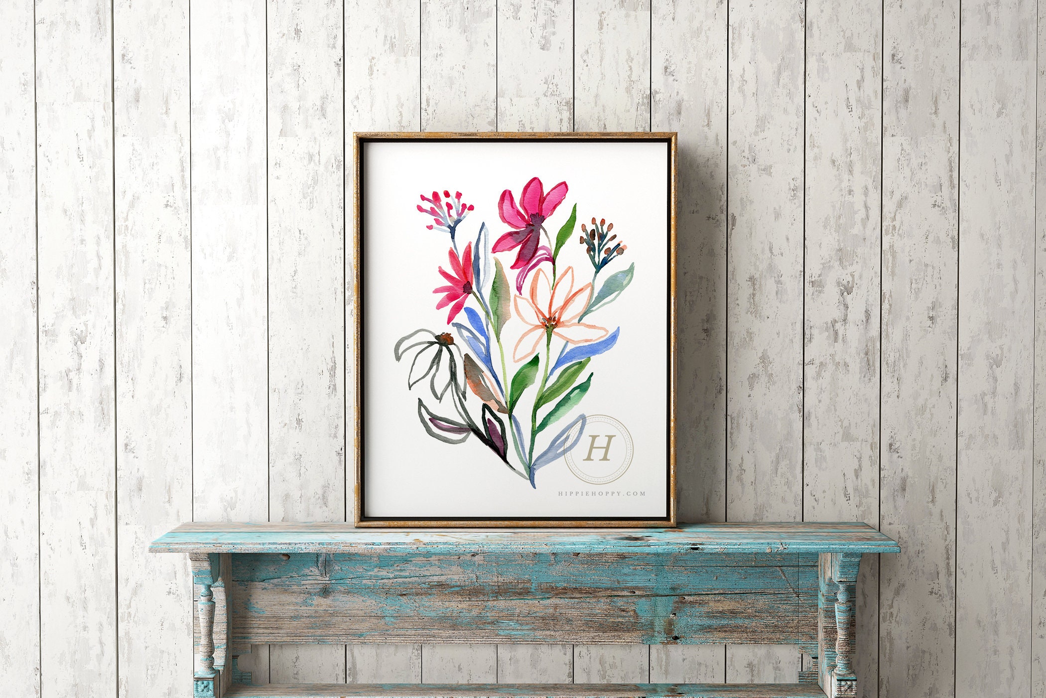 Wildflower Watercolor Print | Etsy