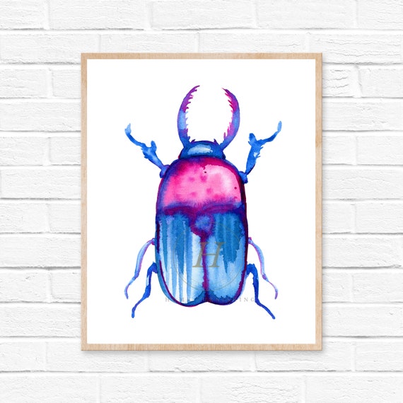 Beetle Poster Beetle Print Unframed | Etsy