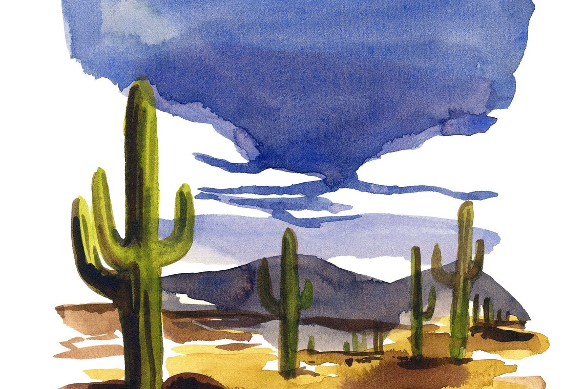 Arizona Watercolor Print - Etsy