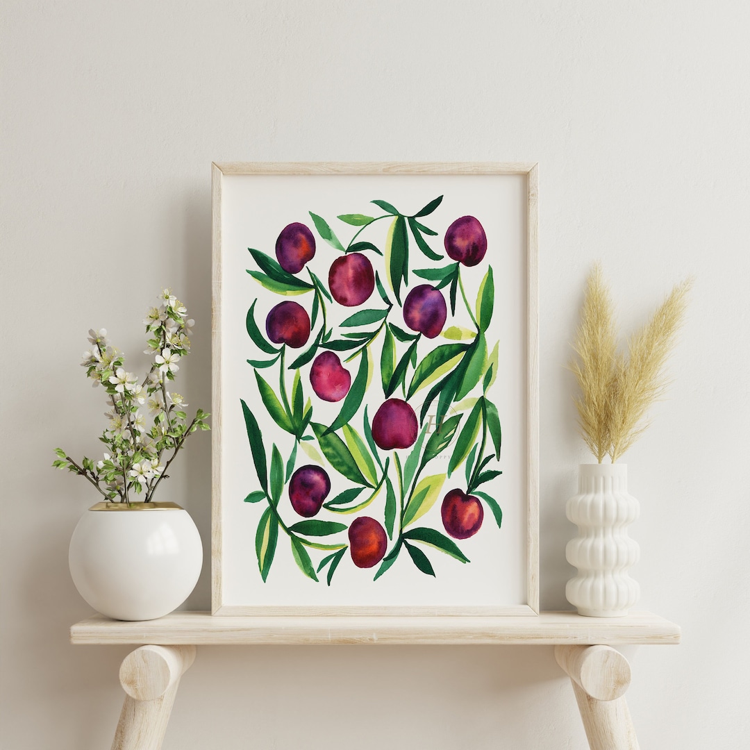 Cherry Watercolor Art Print - Etsy