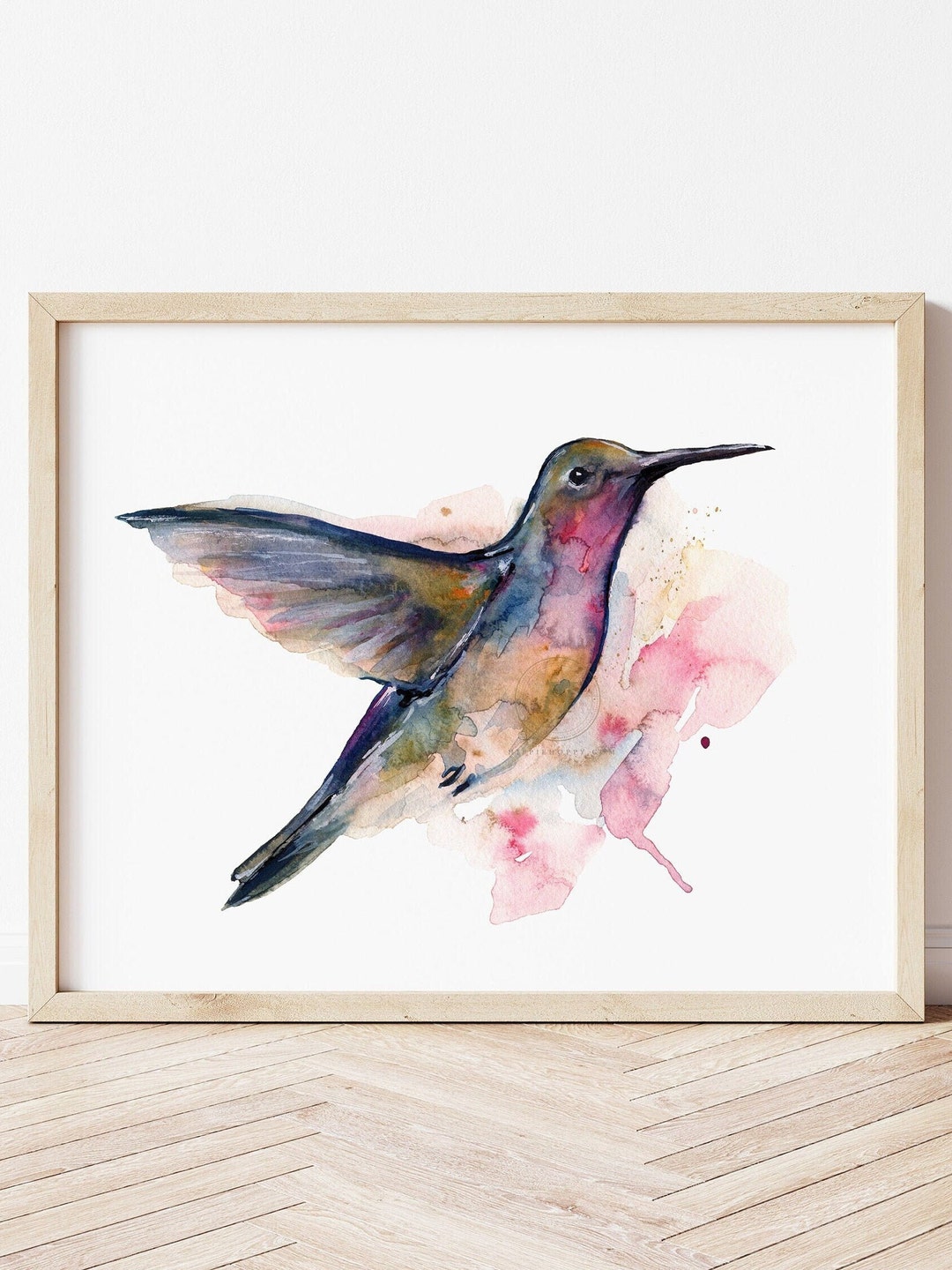 Hummingbird Watercolor Print - Etsy