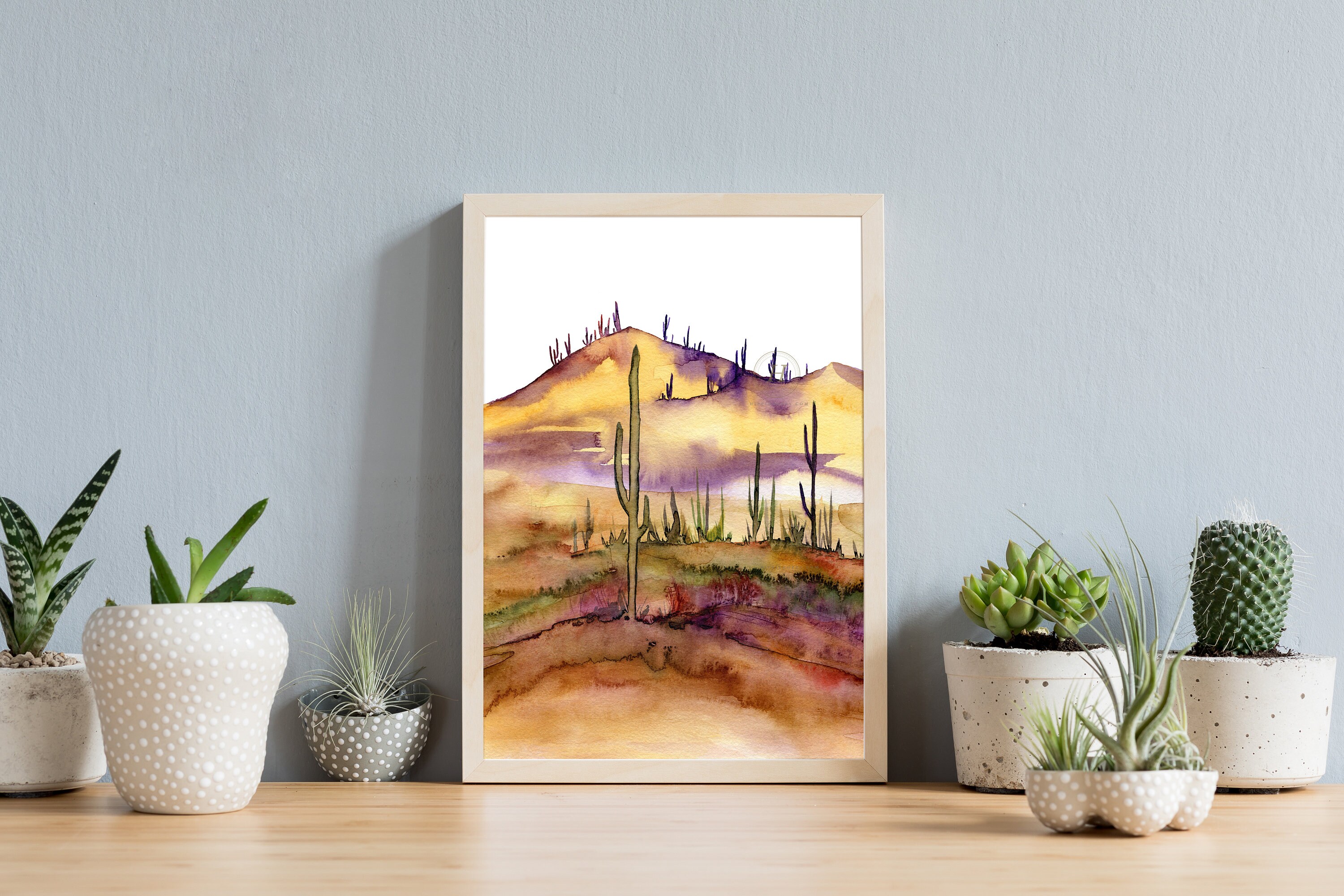 Arizona Desert Watercolor Print | Etsy
