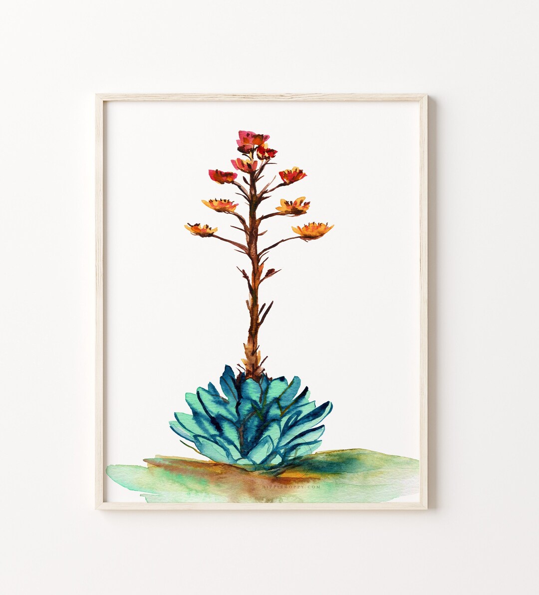 CENTURY PLANT Watercolor Print by Crystal Cortez - Etsy