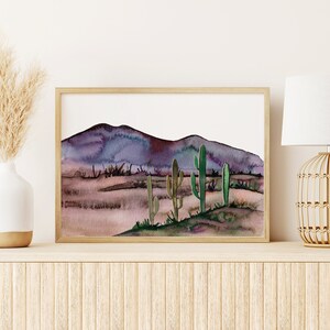 Desert Wall Art Watercolor Print - Etsy