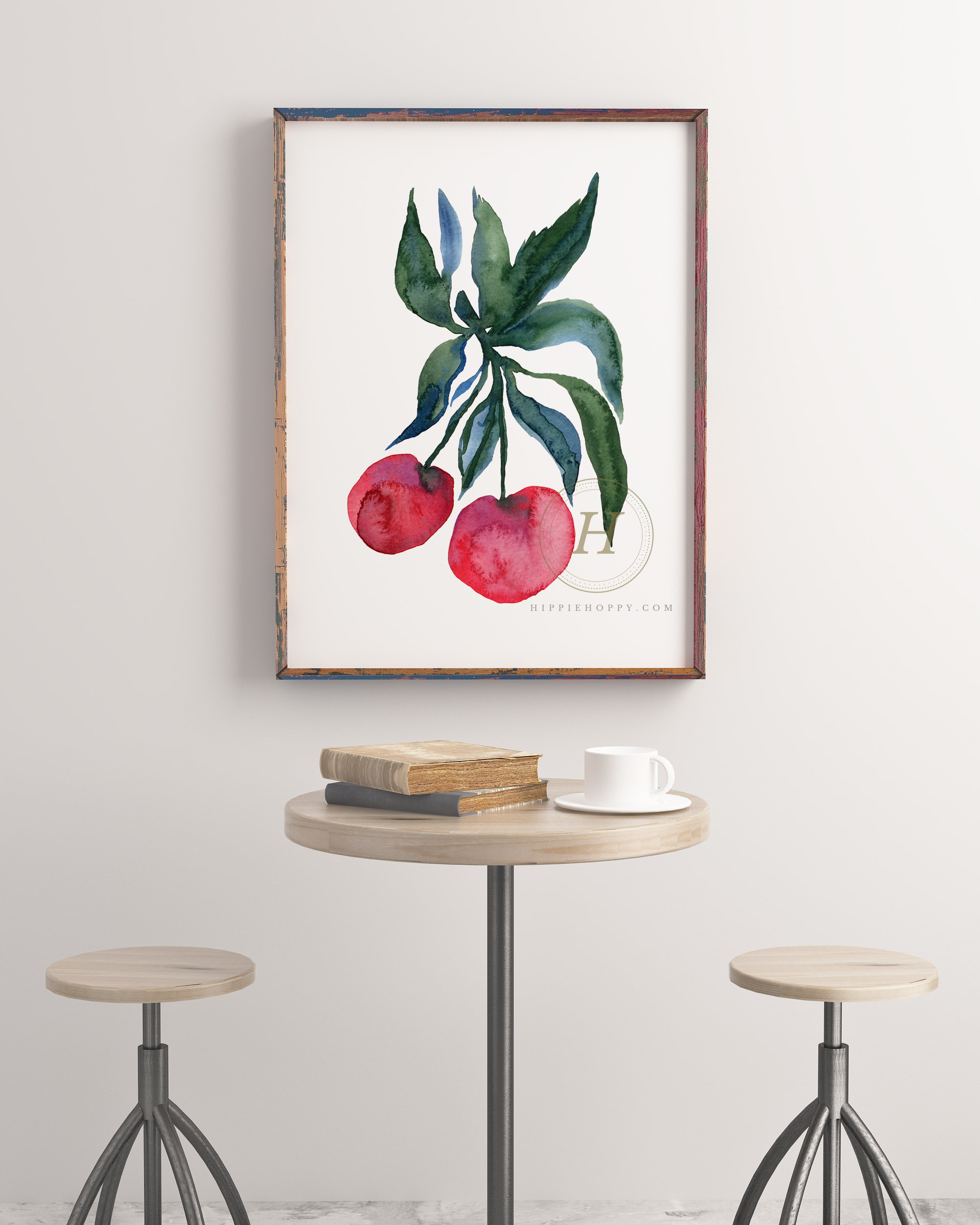 Cherry Watercolor Print - Etsy