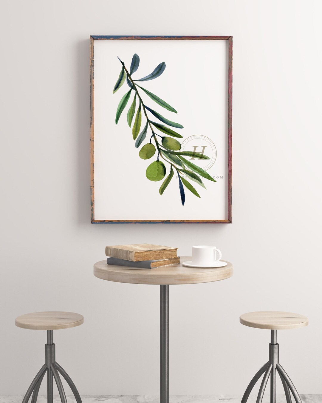 Olive Watercolor Print Kitchen Wall Art - Etsy