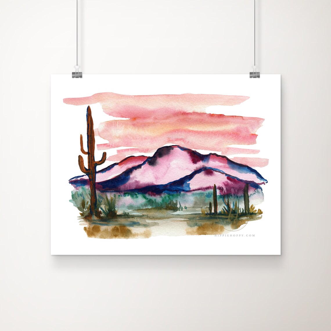 Arizona Desert Watercolor Print - Etsy