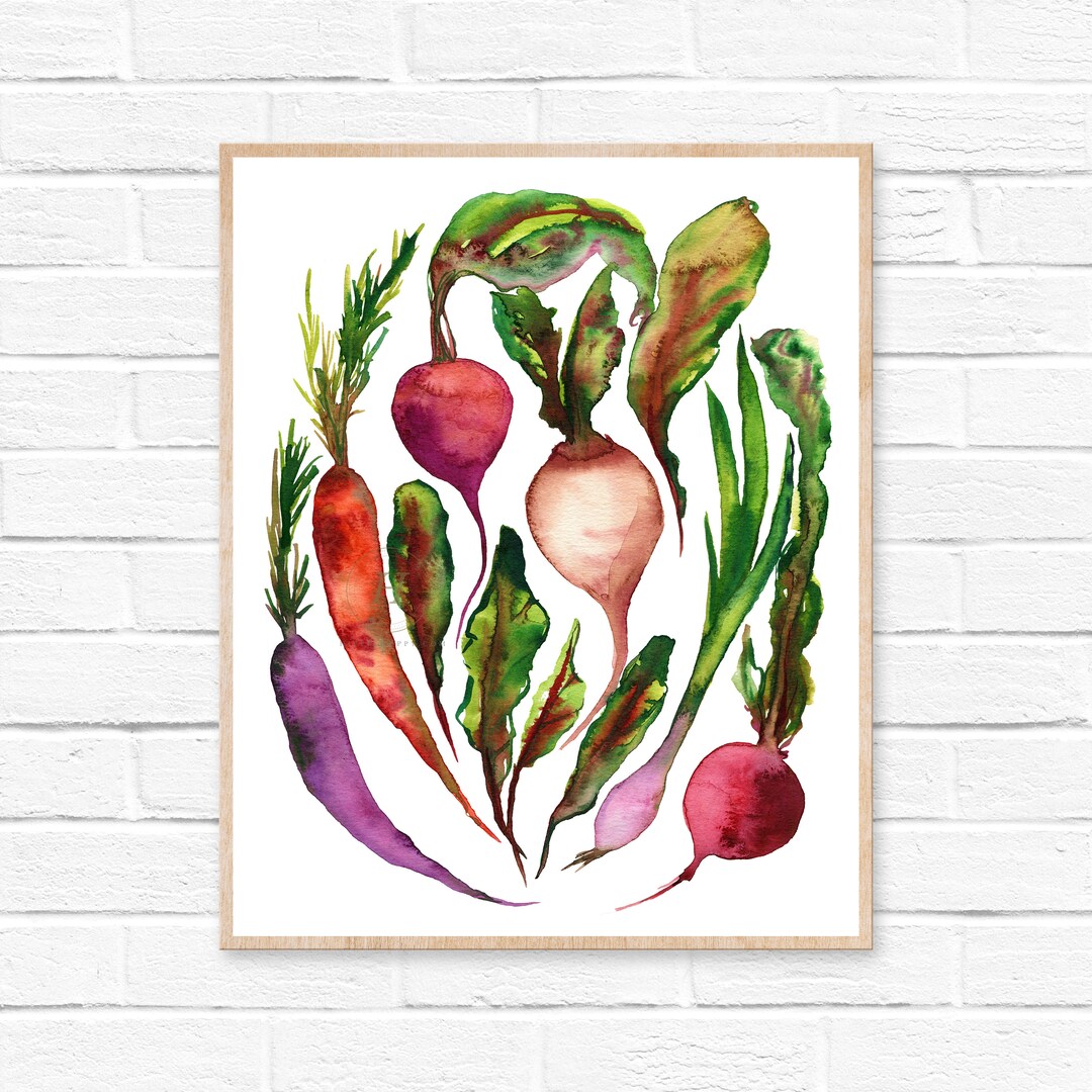 Vegetables Print, Kitchen Art, Botanical Illustration - Etsy