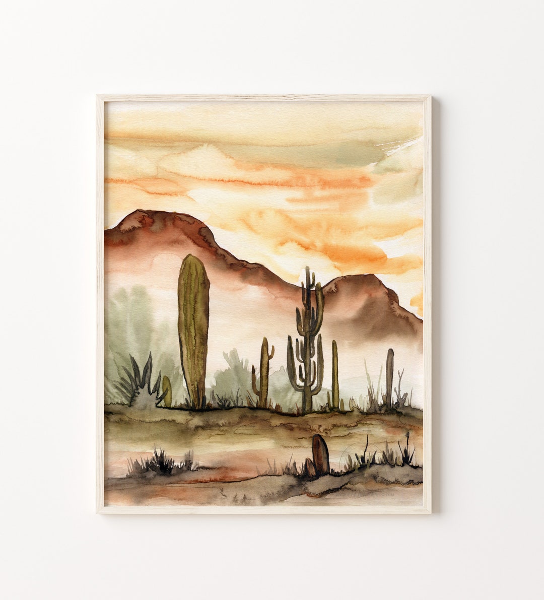 Arizona Desert Watercolor Print - Etsy