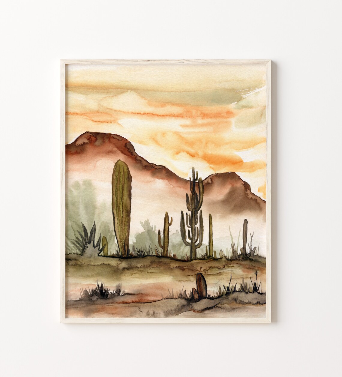 Arizona Desert Watercolor Print | Etsy