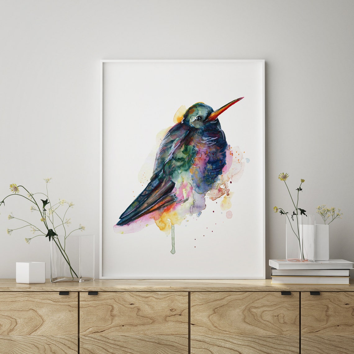Hummingbird Watercolor Print | Etsy