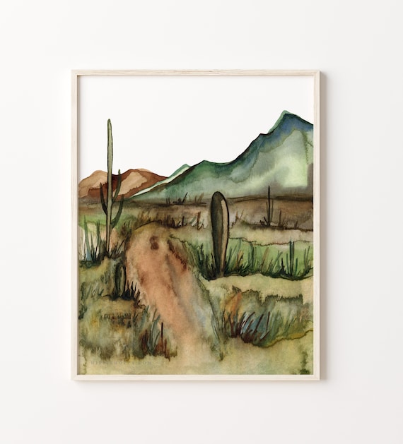 Arizona Desert Watercolor Print - Etsy