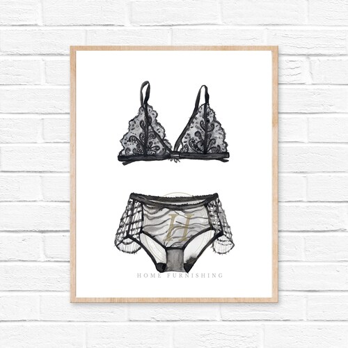Lingerie Collage Art Print - Etsy