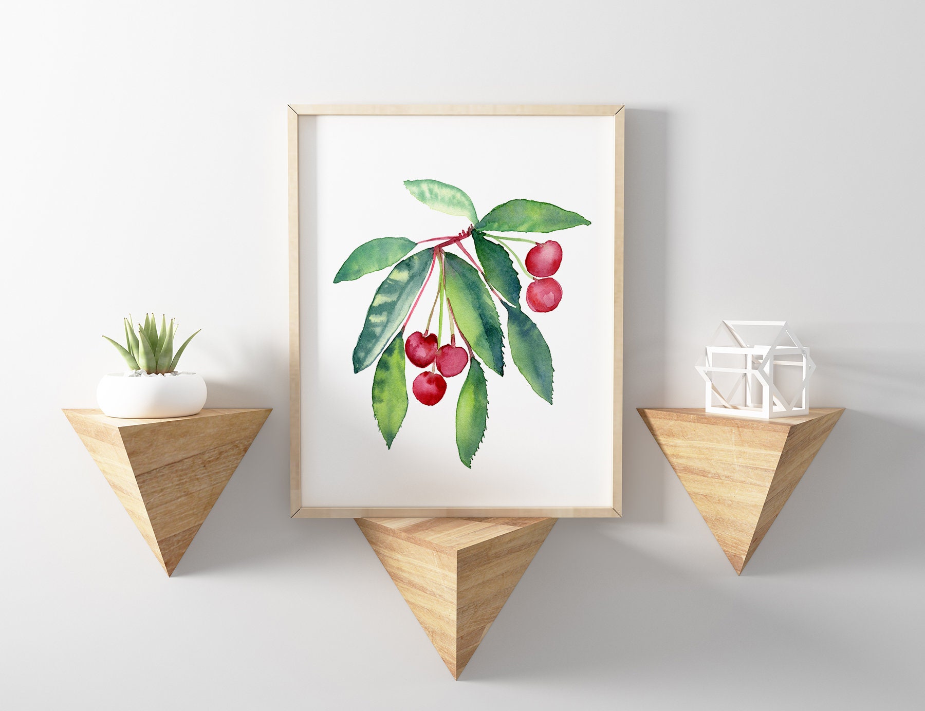 Cherry Watercolor Print - Etsy