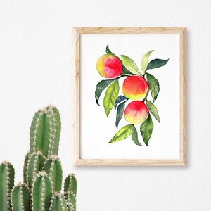 Peach Watercolor Print - Etsy