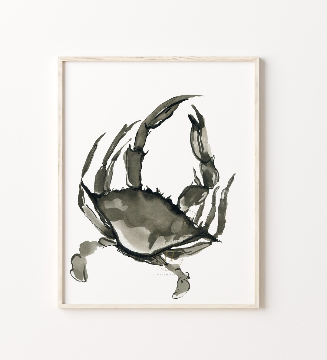 Crab Ink Painting: Giclée Art Print - Etsy