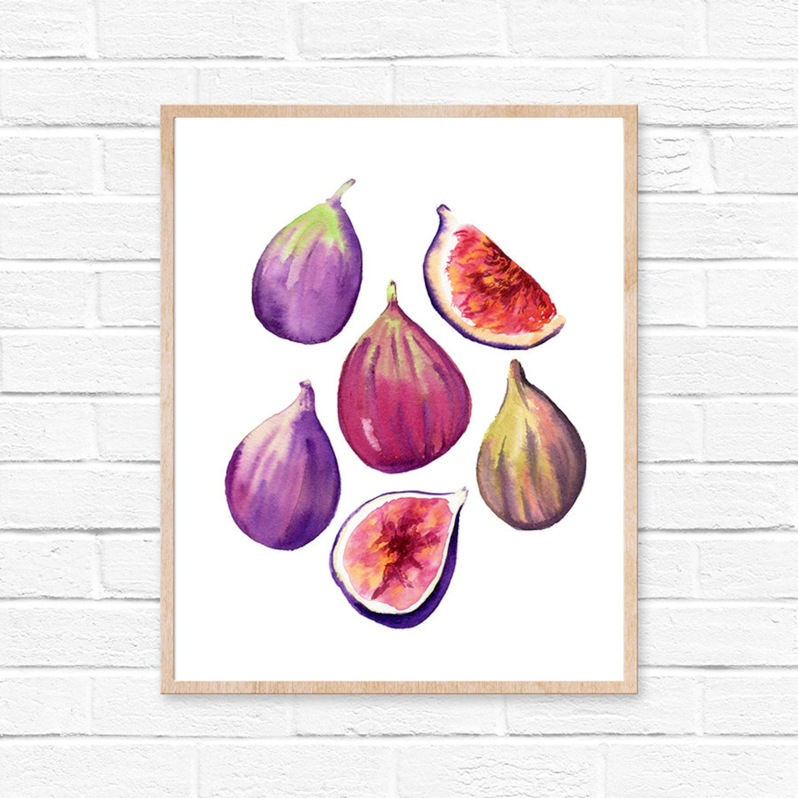 Watercolor Fig Print | Etsy