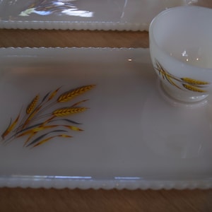 Anchor Hocking Fire King Wheat Pattern 8-piece Snack Set 1960s - Etsy