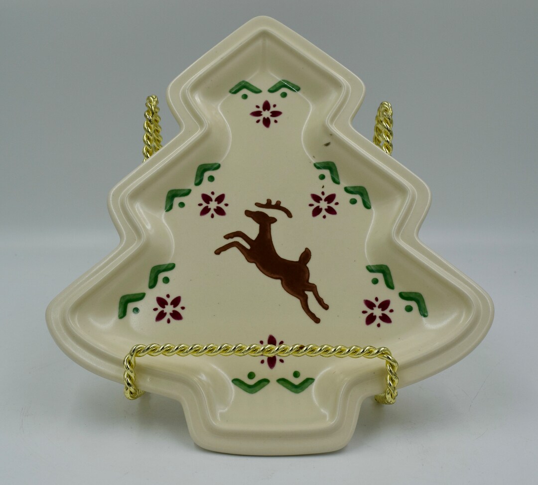 Pfaltzgraff Christmas Tree Shaped Plate Nordic Pattern - Etsy