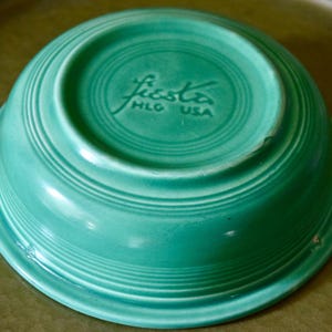 Fiestaware Original Green 5-1/2" Fruit Bowl Berry Bowl Early Backstamp ...