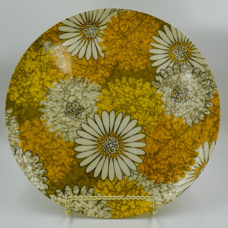 Vintage Floral Plate - Etsy