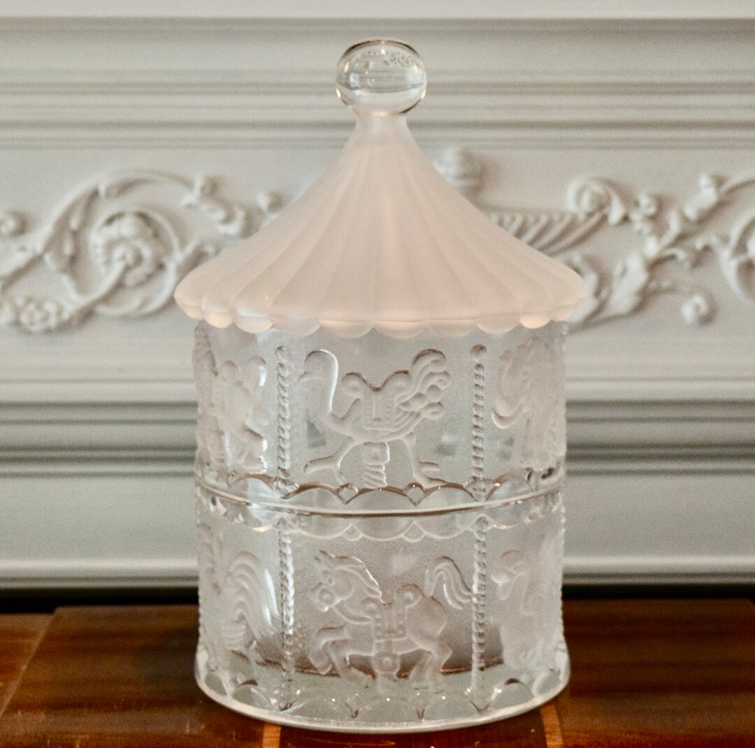 Goebel Carousel Crystal Circus Cookie Jar With Lid Big Top Tent Lid ...