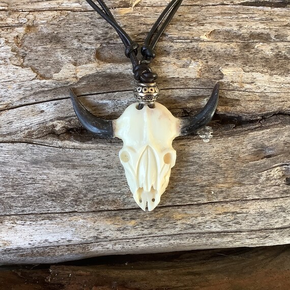 Cow Skull Spirit Carving TOTEM Horn and Water Buffalo - Etsy