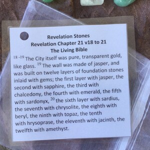 Revelation Stones ~ Stones of the Bible ~ Revelation 21: 19 to 20 - Etsy