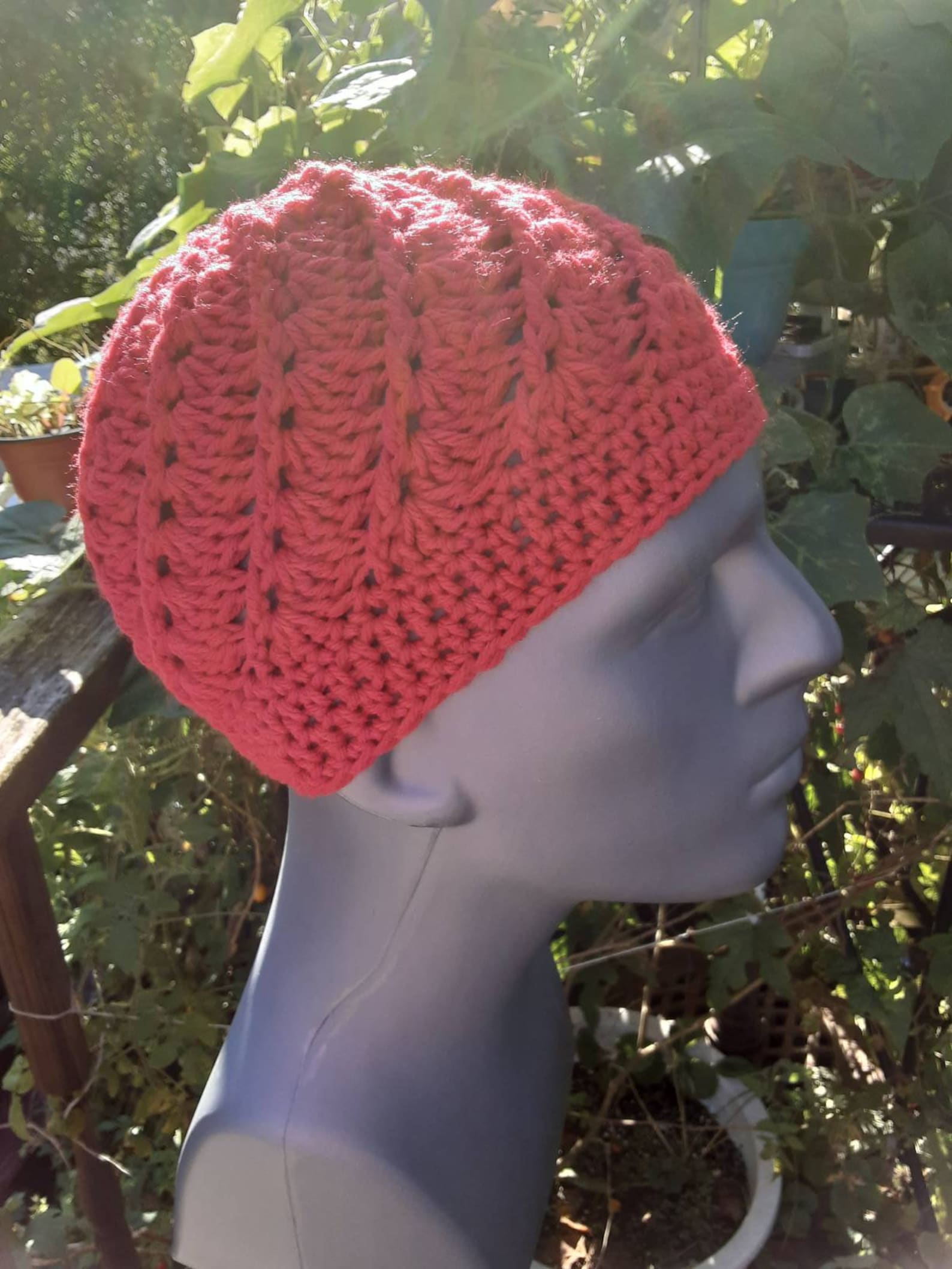 E21h6 Red Spiral Divine Hat Kufi Beanie Skullcap Hat Crochet - Etsy