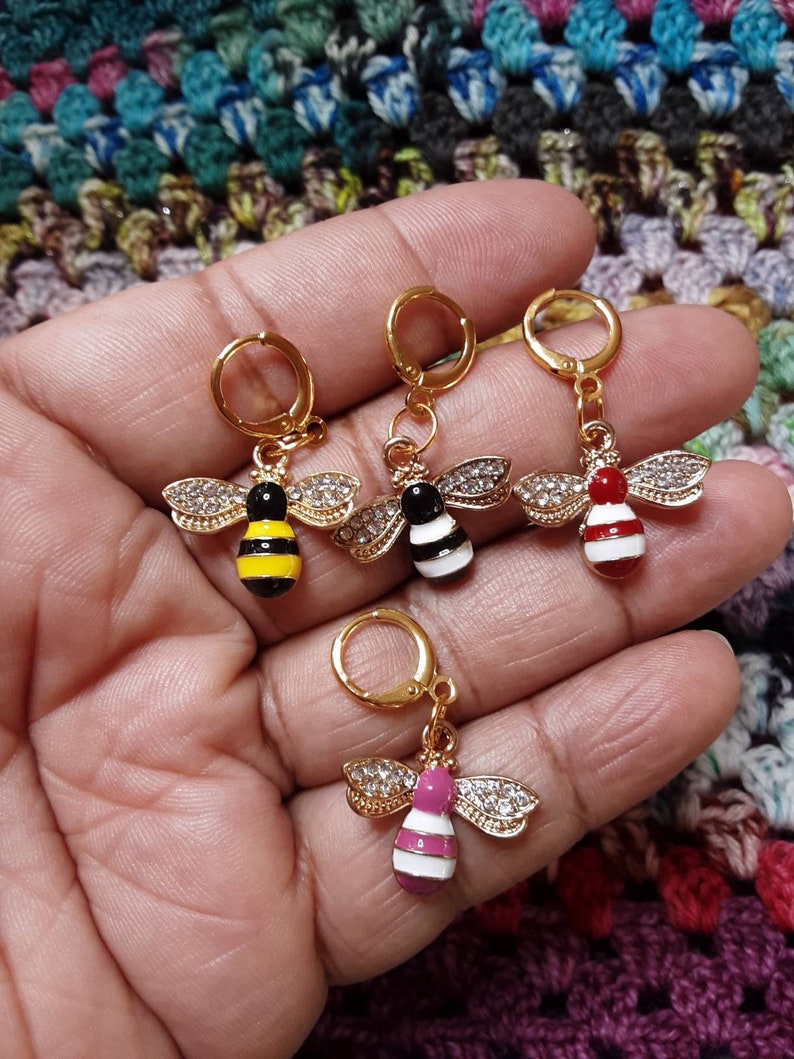 ESM4 Bling Bee Stitch Marker Progress Keeper for Both Set - Etsy