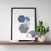 Geometric Silver Wall Art Set of 3, Scandinavian Art, Modern Decor ...