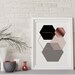 Modern Geometric Wall Art, Rose Gold Printable Art, Scandinavian Art ...