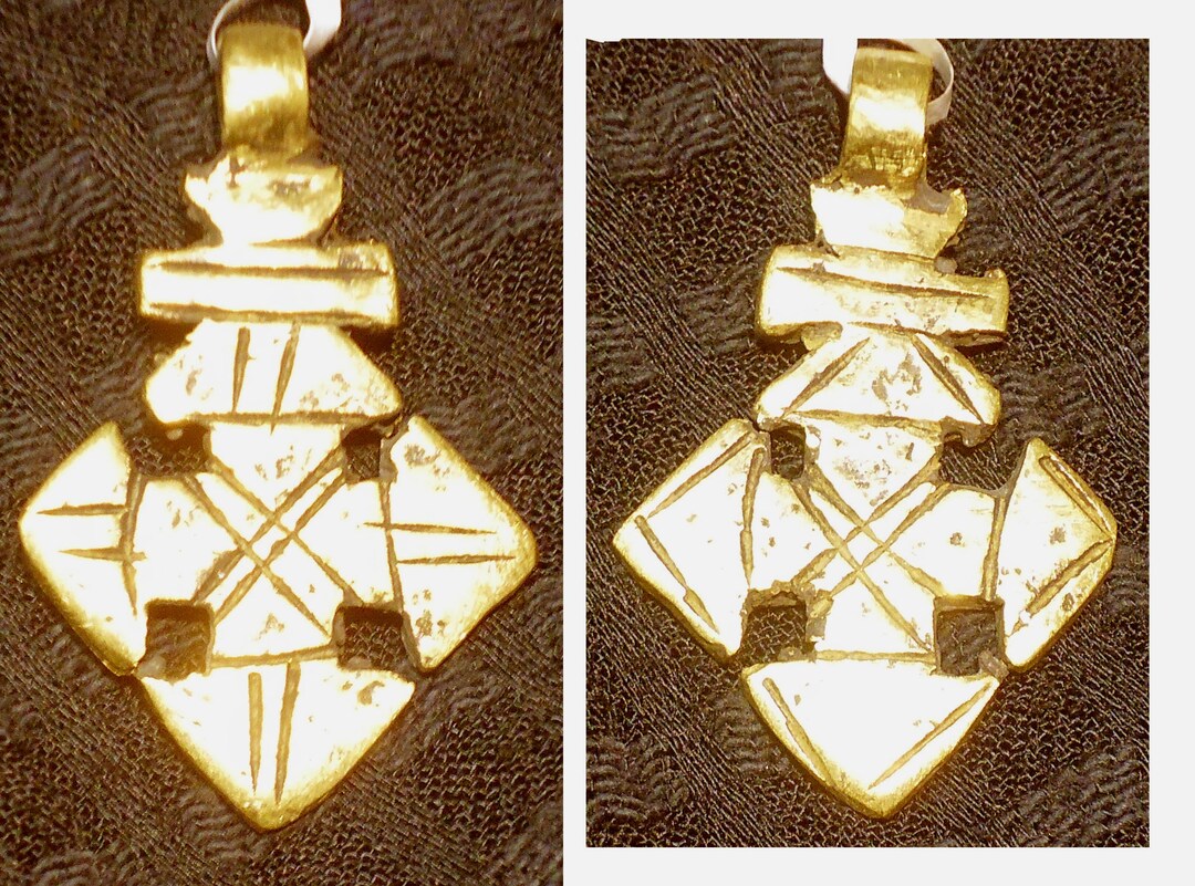 Small Old Ethiopian Brass Coptic Cross, 36 X 25 Mm (C 18) - Etsy