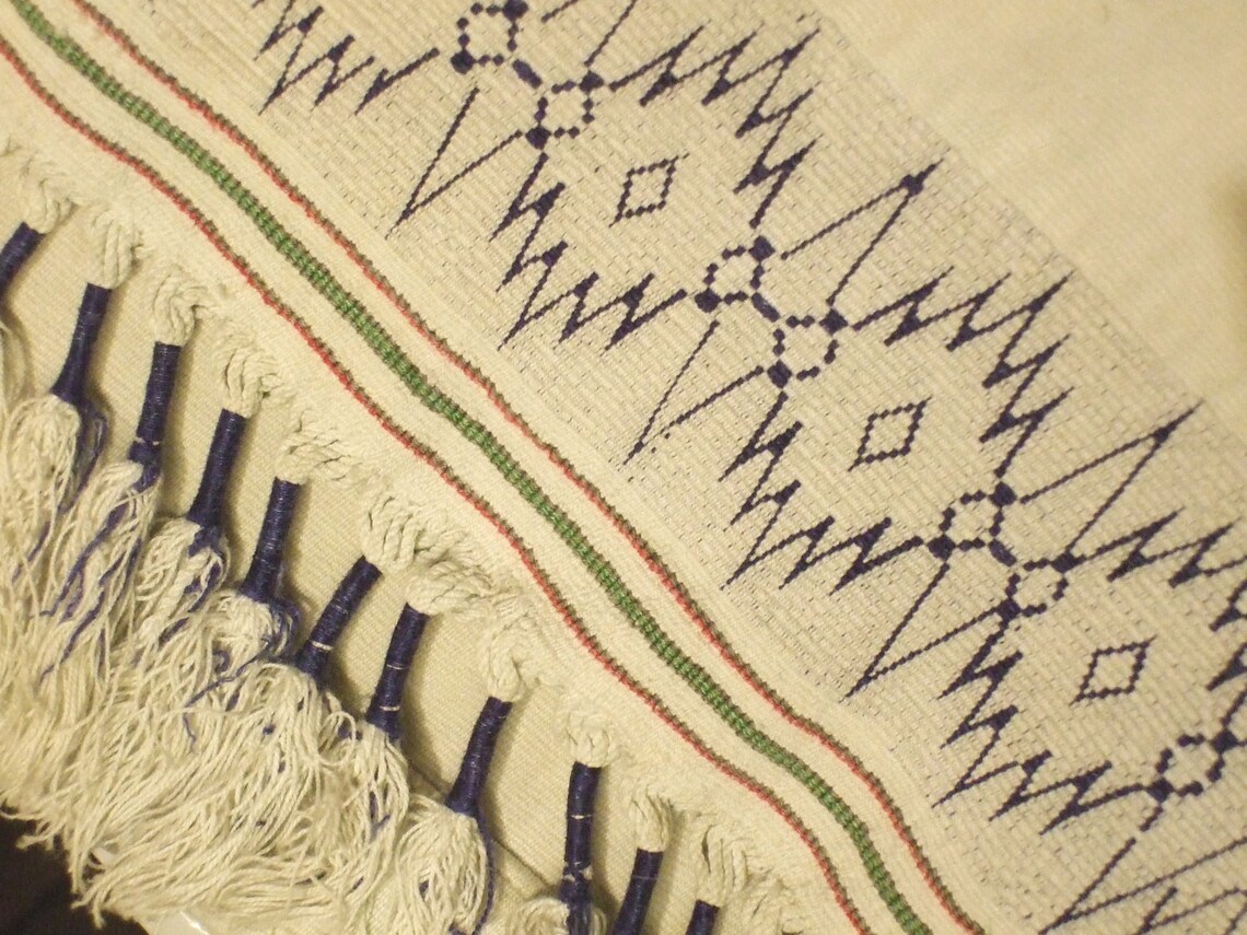 Vintage Angami Tightly Woven Soft Cotton Shawl or Body Cloth From ...