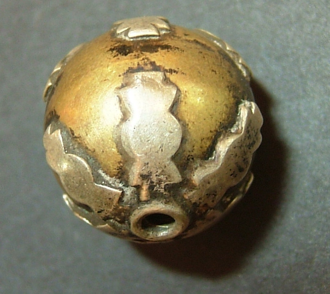 Antique Indian Silver Bead, 18 Mm . - Etsy